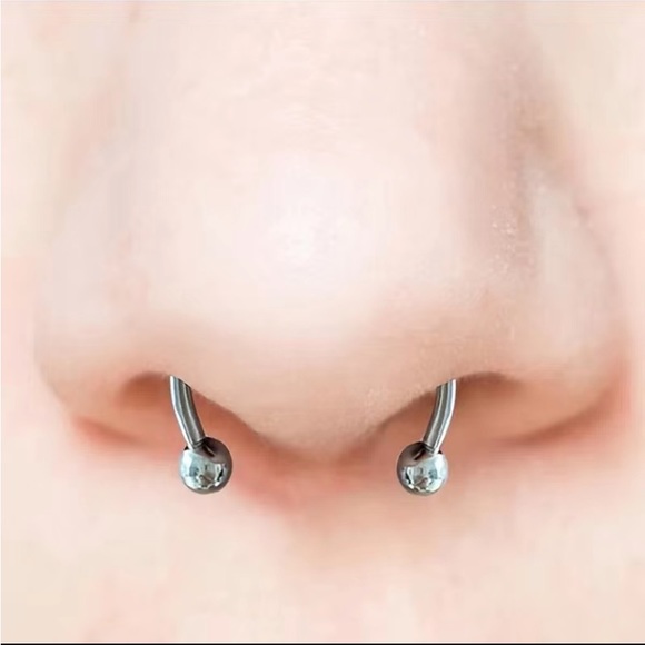 Jewelry | Magnetic Nose Septum Ring Silver With 2 Sets Of Ends Ball And ...